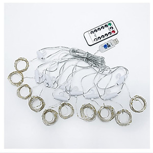 Led Curtain Lights, 300 LED Curtain String Light with 8 USB Modes Remote for Christmas Bedroom Party Wedding Home Garden Wall Decorations(Warm White)