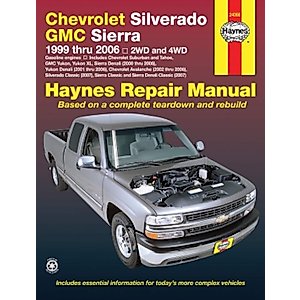 CHEVROLET AVALANCHE 2WD & 4WD REPAIR SHOP & SERVICE MANUAL For Years 1999. 2000. 2001, 2002, 2003, 2004, 2005 & 2006 - A TERRIFIC MANUAL