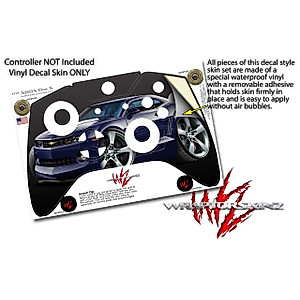 WraptorSkinz Decal Vinyl Skin Wrap compatible with XBOX One S/X Controller - 2010 Camaro RS Blue Dark (CONTROLLER NOT INCLUDED)
