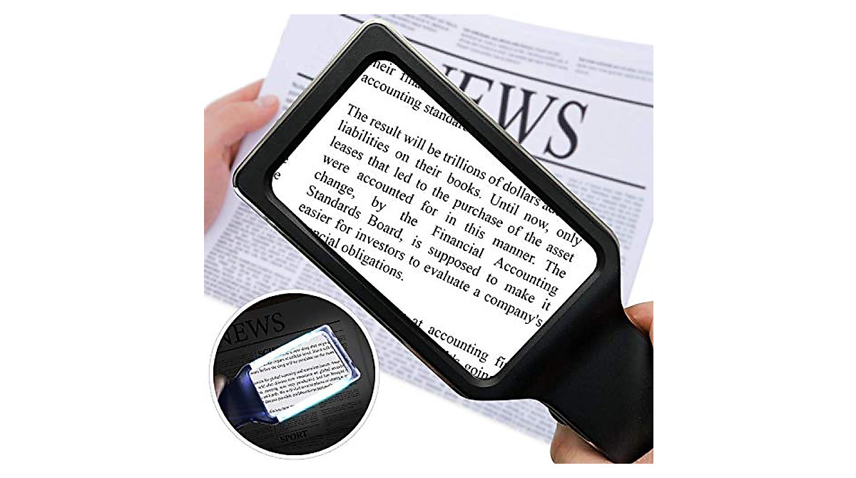Rechargeable 4X LED Magnifier - Brightest for Reading & Low Vision