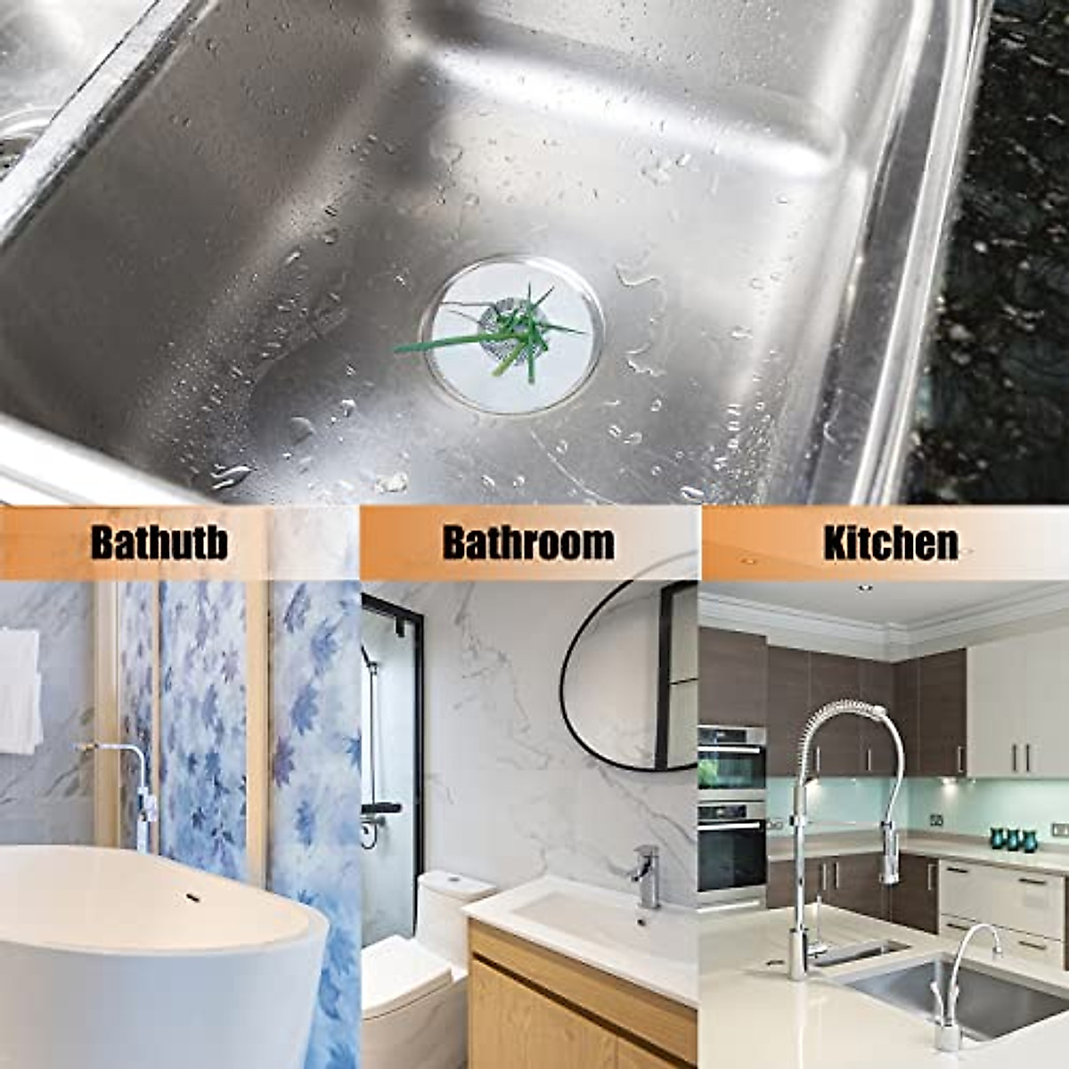 NTCZH Shower Drain Stopper Lightweight and Soft, TPE/TPR Drain Hair Catcher, Strainers Protectors Cover ​for Floor, Laundry, Kitchen, Bathroom Laundry, and Bathtub