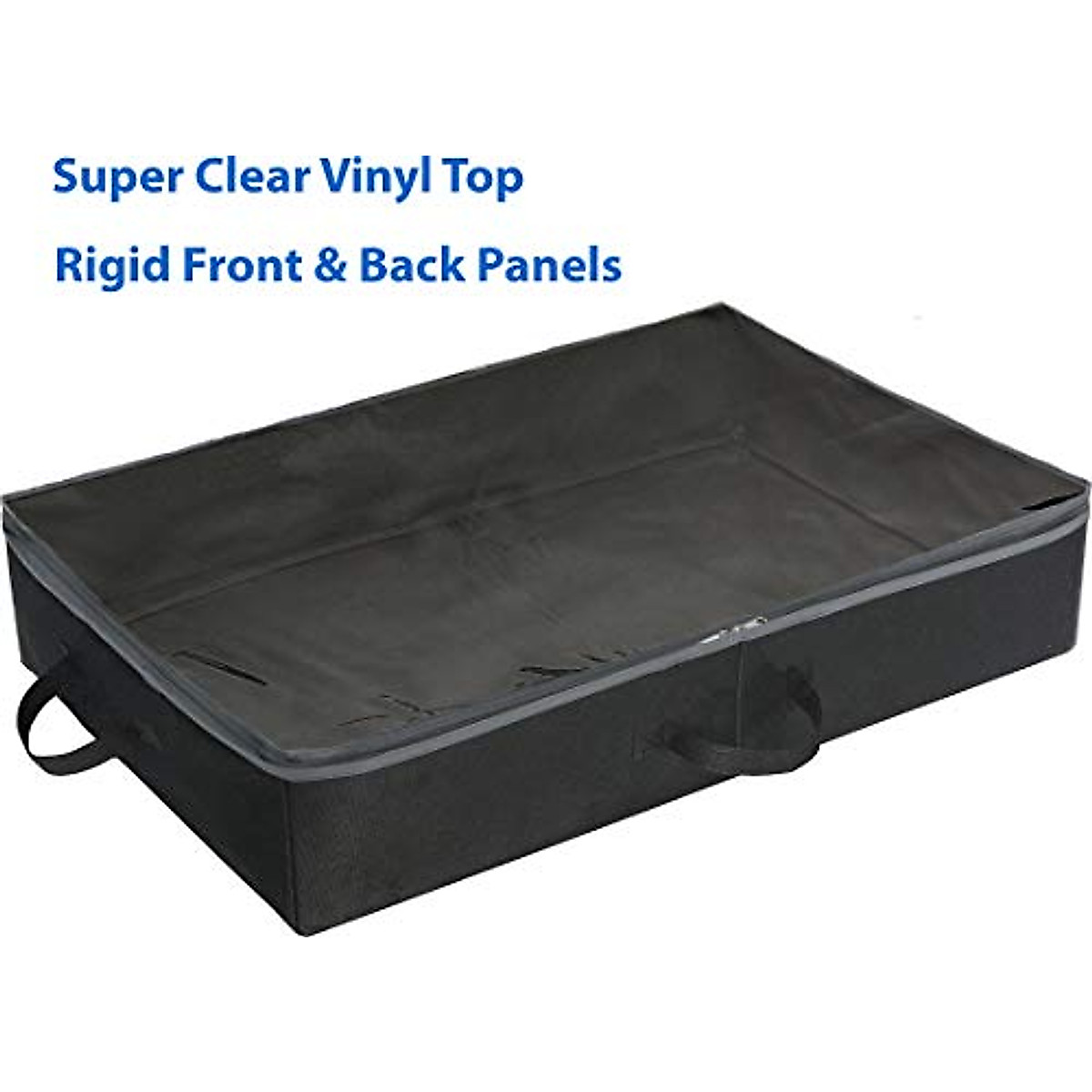 Simple Houseware 2 Pack Under Bed Storage Bin, Black