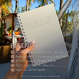 Daily Alignment Journal: Habit Tracker, Mindfulness Journal, Hourly Planner | Happiness & Productivity | Undated Hardcover Spiral Planner, White Journal for Mental Health - Wellness Gift Ideas