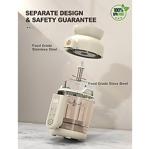 Babynutri Auto Baby Food Maker, Glass Baby Food Mills, Baby Blender & Steamer and Puree Maker with Auto Cooking, Easy Cleaning, Dishwasher Safe, Cook at Home, Touch Screen Control