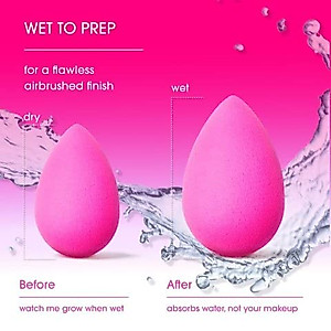 The BEAUTYBLENDER Original Pink Blender Makeup Sponge for blending liquid Foundations, Powders and Creams. Flawless, Professional Streak Free Application Blend, Vegan, Cruelty Free and Made in the USA