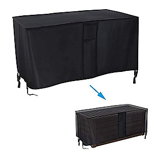 Aidetech Deck Box Cover Fit for Keter Westwood 150 Gallon Resin Large Deck Box, Patio Furniture Cushion Storage Box Cover Waterproof Dustproof for Outdoor Storage Box, 63 x 30 x 25 inch