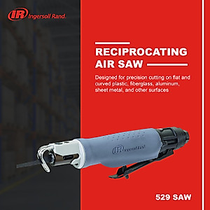 Ingersoll Rand 529 Vibration Reduced Reciprocating Air Saw, 3/8" Stroke Length, 9,500 Strokes Per Minute, 1.5 lbs