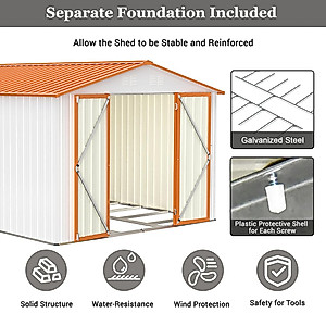 Outdoor Shed 5'x3',Metal Garden Storage Shed with Lockable Door for Bike,Small Waterproof Tool Shed,Utility Storage House for Bike and Backyard Patio Furniture Garden Lawn Tool(White)