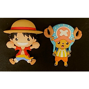 Monogram One Piece Monkey D. Luffy & Tony Tony Chopper 2 Piece 3D Foam Figure Magnet Set - Magnet for Refrigerators and Lockers