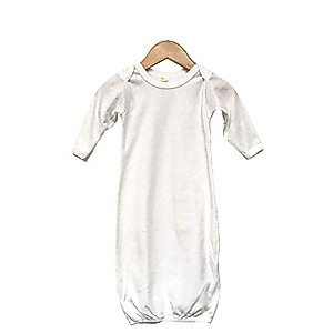 Laughing Giraffe Baby Infant Blank Long Sleeve Sleeper Gown (White, 0-3 Months)