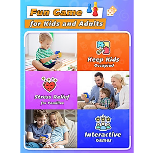 Light Up Bubble Up Fidget Toy, Electronic Quick Push Game Console, Birthday Gifts for 6 7 8 9 10-12 Year Boys and Girls Push Up Stress Toy, Concentration Fast Speed Puzzle Game for Family Party - Blue