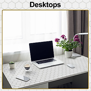 Drawer and Shelf Liner for Kitchen Cabinets: Non Adhesive, Non Slip, Thick Strong Grip Waterproof Washable for Kitchen Cabinets, Drawer, Fridge, Wire Shelving (Silver Geometry, 12 in × 10 FT)