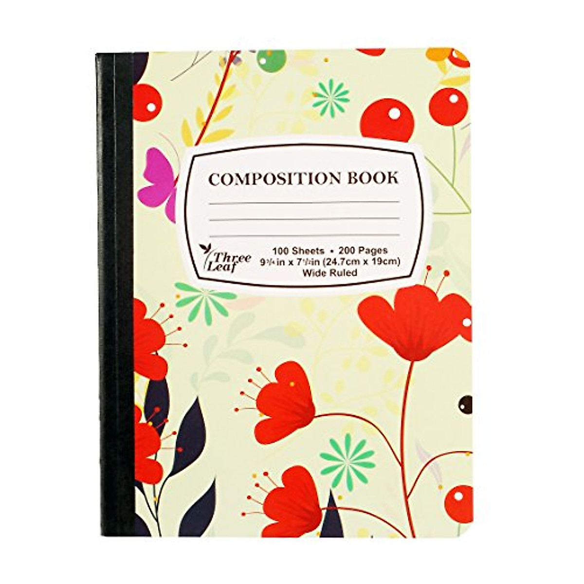 4-Pack Composition Notebook, 9-3/4" x 7-1/2", Wide Ruled, 100 Sheet (200 Page) - 18 Piece School Combo Pack, Pens - Highlighters - Mechanical Pencils - Refills (4 Composition Notebooks, 18 Combo Pack)