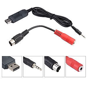 Keenso RC Simulator Cable, USB Dongle Cable Set Compatible with 22 in 1 Quadcopter Flight Simulator Remote Controller Transmitter Modeling Accessory