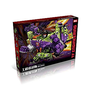 NBK Deformation Oversize Toys Robot Devastator Engineering Combiner 6 in 1 Action Figure Car Truck Model Gift for Kids Boys (Green)