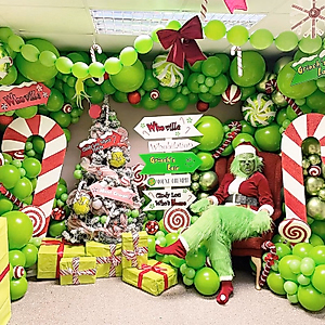 NISOCY Lime Green Latex Balloon Arch Garland Kit,102PCS 18In 12In 10In 5In for Birthday Wedding Baby Shower Jungle Summer Fruit Green Theme Anniversary Celebration Decoration