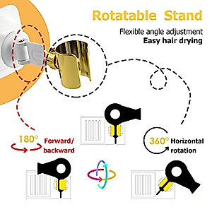 YepDear Hanging Organizer with Hairdryer Holder Storage Box Blower Bracket Adhesive Shower Caddy, No Drilling (White)