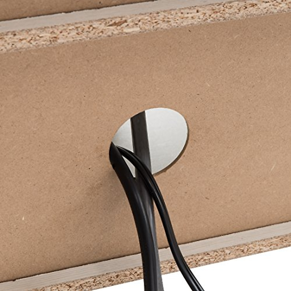 IRIS USA Wooden Modular Media Box, TV Stand with Holes for Cords from Television Stereo Game System and Other AV Equipment, Off White