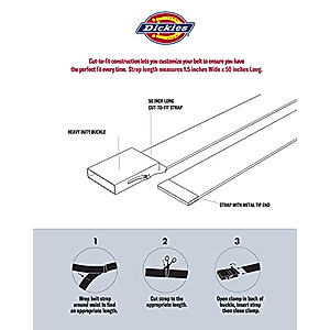 Dickies Women's Tonal Plaque Buckle Fabric Belt, Black, X-Large