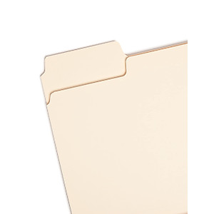 Smead SuperTab Heavyweight File Folder, Oversized 1/3-Cut Tab, Letter Size, Manila, 50 Per Box (10401)