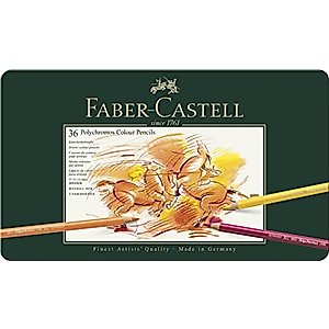 Faber-Castell - Polychromos colour pencil, tin of 36 (110036)