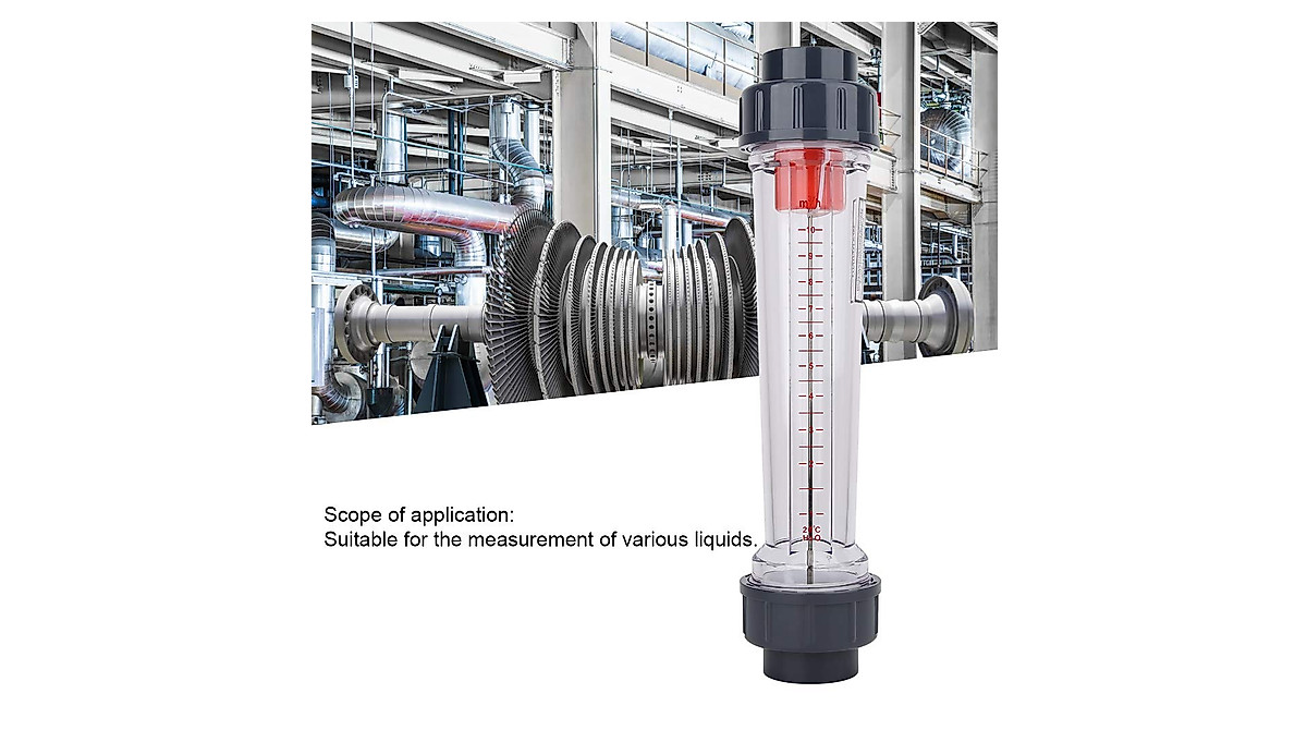 LZS-40 (D) Tube Type Flowmeter 1-10 Transparent Water Rotameter 50mm ...
