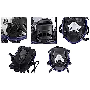Generies FNWD 17 in 1 Full Face Respirator,Reusable Protective Face Cover with Adjustable Strap Widely Used in Organic Gas,Anti-Dust,Paint Sprayer,Chemical,Woodworking (Eye Protection)