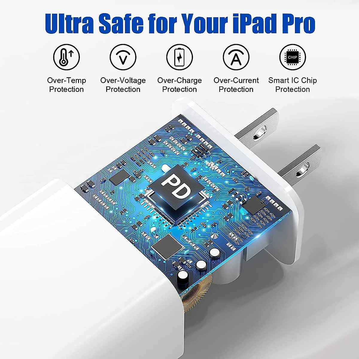 iPad Charger,iPad Pro USB C Fast Charger with Extra Long 10 FT USB C Cable for iPad 10th Gen, iPad Pro 12.9,iPad Pro 11 inch 2022/2021/2020/2018,iPad Air 5th /4th Gen,iPad Mini 6th Gen