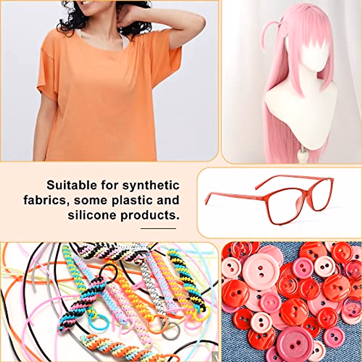 HTVRONT Fabric Dye for Polyester, Synthetic Fabric Dye - Large Capacity 60g Polyester Fabric Dye - Vibrant Polyester Dye for Plastic, Silicone, Fabric Coloring and Renewal (Pink)