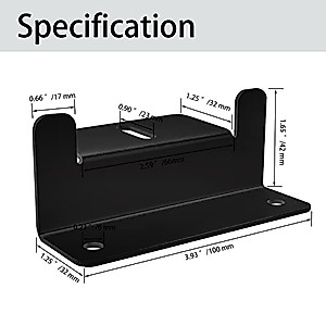 D&ONEHOS Solar Panel Mounting Z Brackets Lightweight Aluminum Corrosion-Free Construction for RVs, Trailers, Boats, Yachts, Wall and Other Off Gird Roof Installation, 16 Units per Set,Black