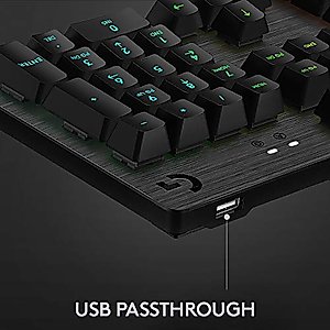 Logitech G513 RGB Backlit Mechanical Gaming Keyboard with GX Blue Clicky Key Switches (Carbon)
