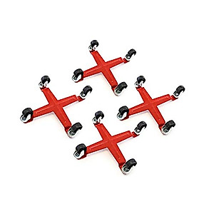 4 Steel Heavy Duty 5 Gallon Drum Bucket Dolly Dollies Steel Frame Easy Push Roll Swivel Casters