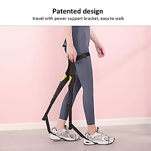 Adjustable Wearable Chair Invisible Seat, Chairless Chair Wearable Leg Ergonomics Lightweight Seat, Invisible Chair Wearable Exoskeleton Human, 3-5 Gear Heights Adjustable 150Kg (A)