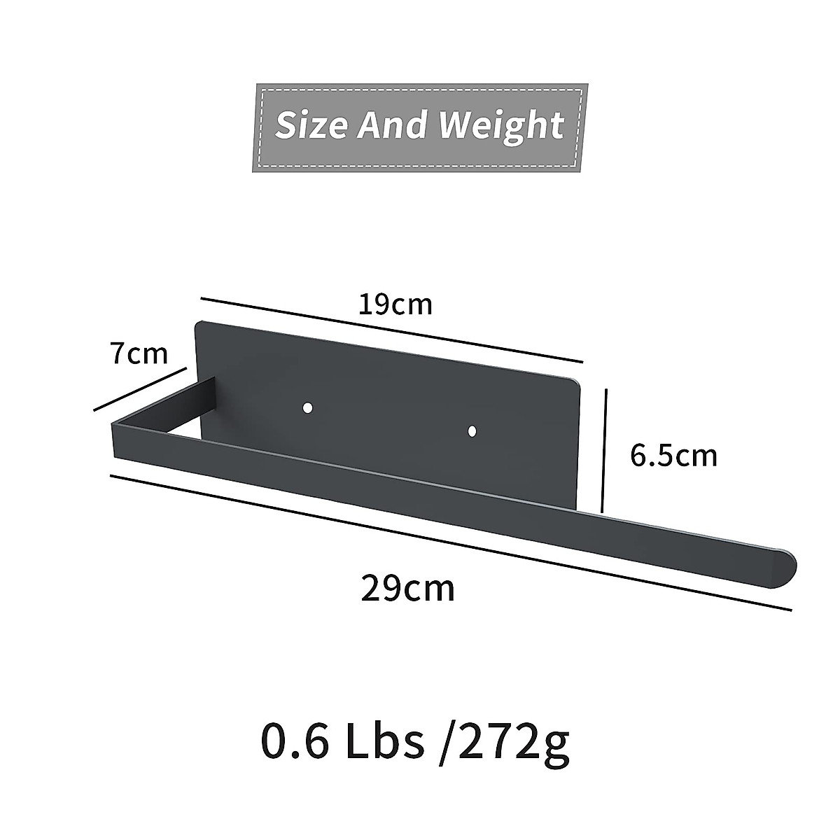 2 Pack Magnetic Paper Towel Holder for Refrigerator, Kitchen Towel Rack Magnetic Tower Bar for Kitchen of Bathroom,Made of Iron,No Drilling (Black, 2 Pack)