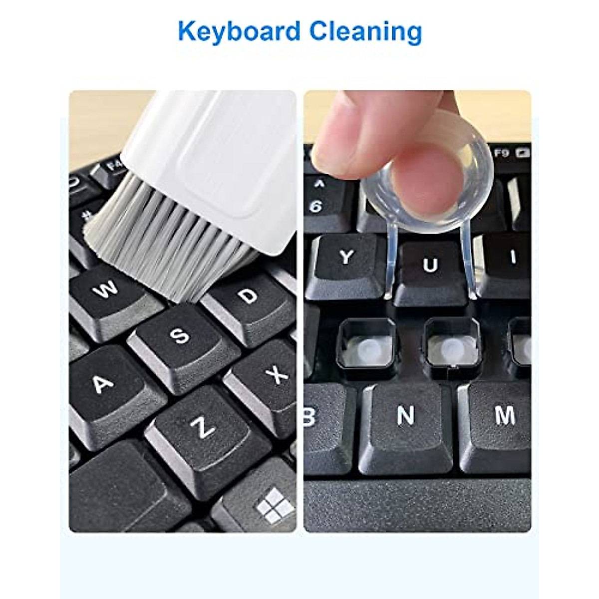 [8 in 1] Cleaner Kit for Airpod,Supfine Cleaning Pen with Brush for Airpods Pro,Multi-Function Cleaner Kit for Earbuds,Earphone,iPod,Keyboard,iPhone,ipad,Laptop(White)