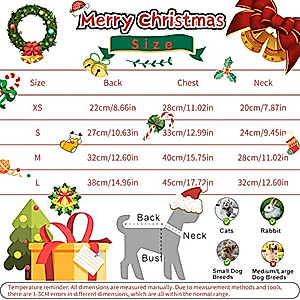 Dog Christmas Pajamas Reindeer Costume Puppy Hoodie Sweatshirts Xmas Cute Elk Pet Clothes for Small Dogs New Year Holiday Winter Warm Cats Jumpsuit Outfits Apparel (Christmas, X-Small)