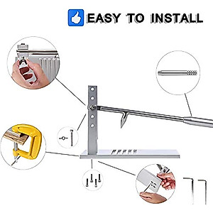 ROPTO Oyster Clam Opener Machine Tool Oyster Shucker Tool Set - Oyster Shucking Knife Board Seafood Opener Tool Set