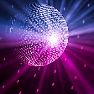 Big Mo's Toys Disco Ball - Silver Mirror Hanging Disco Ball Party Decoration Accessories for 70s Parties