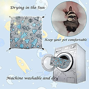 Vehomy 2Pcs Small Pet Tunnel Tube Hammock Luminous Glow Guinea Pig Hammock Rat Hanging Bunk Bed Plush Self-Luminous Ferret Hamster Tunnel Hideout for Small Animals Chinchilla Squirrel Gerbil