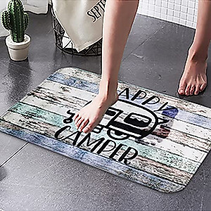 16x24 inches Happy Camper Non-Slip Doormat Bath Mat,Entrance Rug for Front Door Kitchen Floor Bath Tub Bedroom