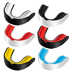 Sports Mouth Guard Adult & Kids Mouth guard sports , Youth Mouth Guard Boxing, Mouth Guard Football, Mouth Guard Basketball Lacrosse MMA Karate Mouthguard Adult (11+) Youth (10-) 2 sizes 6 Pack