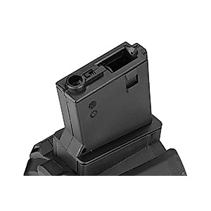 GoldenBall x Sentinel Gears 1200 Rounds Electric Winding Polymer Drum Airsoft Magazine for M4 AEGs, Battery & Charger Included - Black