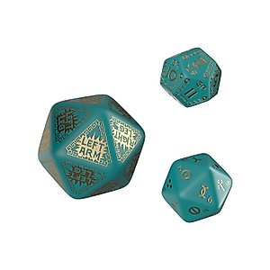 RuneQuest Turquoise & Gold Expansion Dice 3