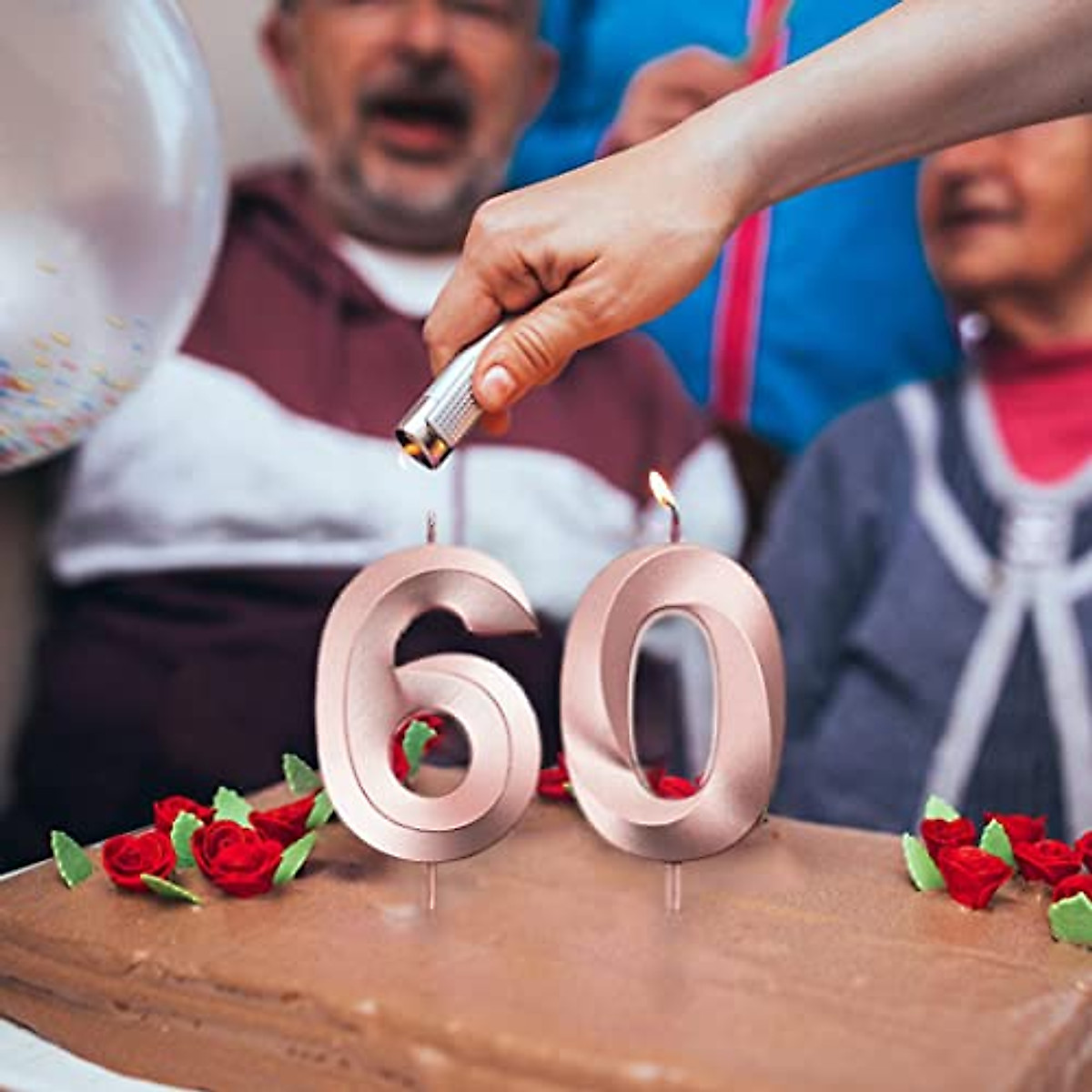 THSZHJT 60th Birthday Decorations Women Rose Gold, 60th Birthday Tiara Sash Candle Gifts for 60 Years Old Party Decoration and Supplies with Gift Box…