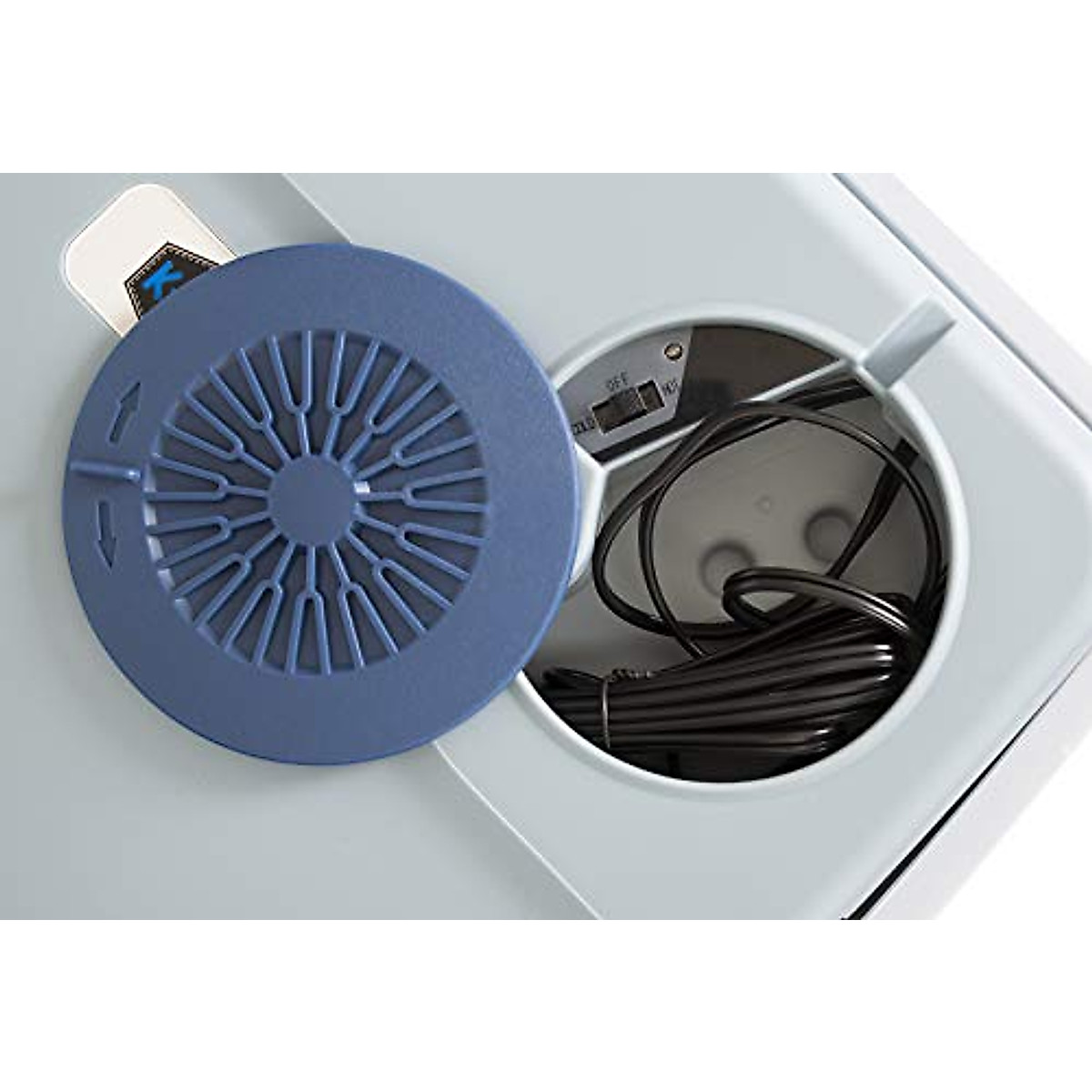 K-Box Electric Cooler and Warmer for Car and Home - 34 Quart (32 Liter) - Dual 110V AC House and 12V DC Vehicle Plugs (Blue)