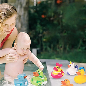 Bulk 50-Pack Assorted Rubber Ducks for Jeep Owners and Toddler Party Favors - Mini Rubber Ducks in Bulk Ideal for Rubber Ducking