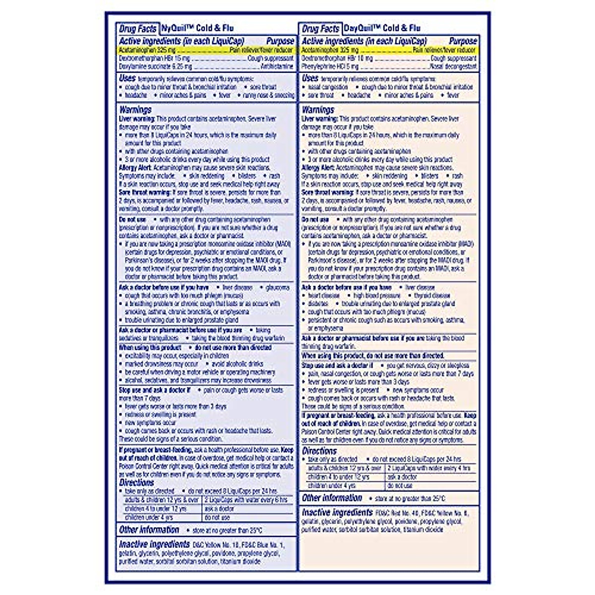 Vicks DayQuil and NyQuil Combo Pack, Cold & Flu Medicine, Powerful Multi-Symptom Daytime And Nighttime Relief For Headache, Fever, Sore Throat, Cough, 24 Count, 16 DayQuil, 8 NyQuil Liquicaps