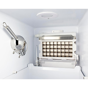 Summit Appliance BIM47OS Built-in Icemaker, Weatherproof Design for Outdoor Use, 14.5" Wide, 50 lb Production Capacity, Built-in Pump, Air Cooled, 115v