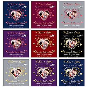 WISH TREE Custom Anniversary Blanket Gifts with Name Pictures, Valentine Gifts for 1th 5th 10th 15th Anniversary, Custom Blanket for Couple, Wedding Anniversary Romantic Gifts for Wife Husband Couple