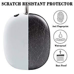 AIDERLOT Silicone Case Cover for AirPods Max,Anti-Scratch Ear Cups Cover and Headband Cover for AirPods Max,Airpods Max Headphone Silicone Ear Cups(White)